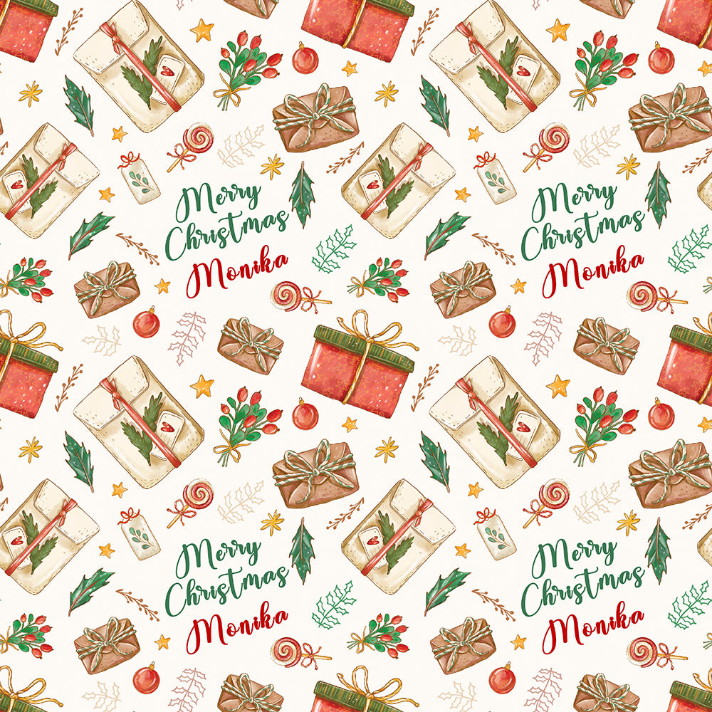 Merry Christmas Gift Personalised Wrapping Paper – HotOffThePressGiftingLtd