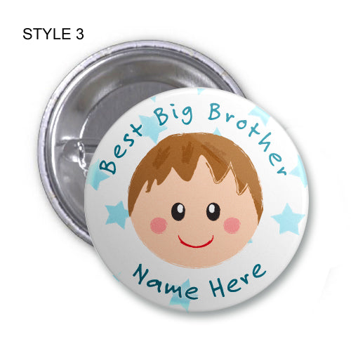 Big Brother Personalised Pin Badge, Mirror or Magnet ...